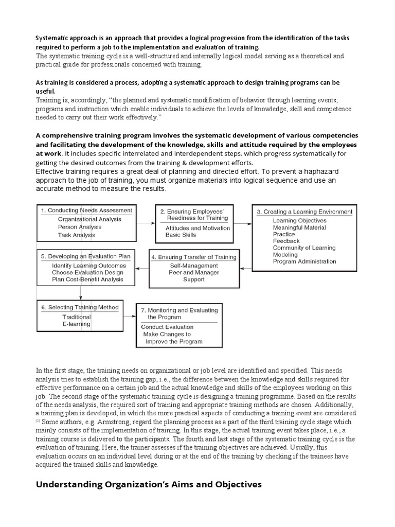 Why Is It Important To Systemically Design Training | PDF | Competence ...