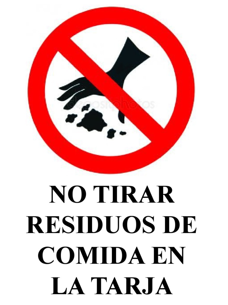 No Tirar Residuos de Comida en Tarja | PDF