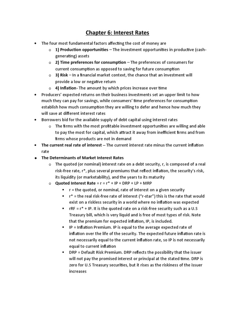 Fundamentals of Interest Rates | PDF | Yield Curve | Interest Rates