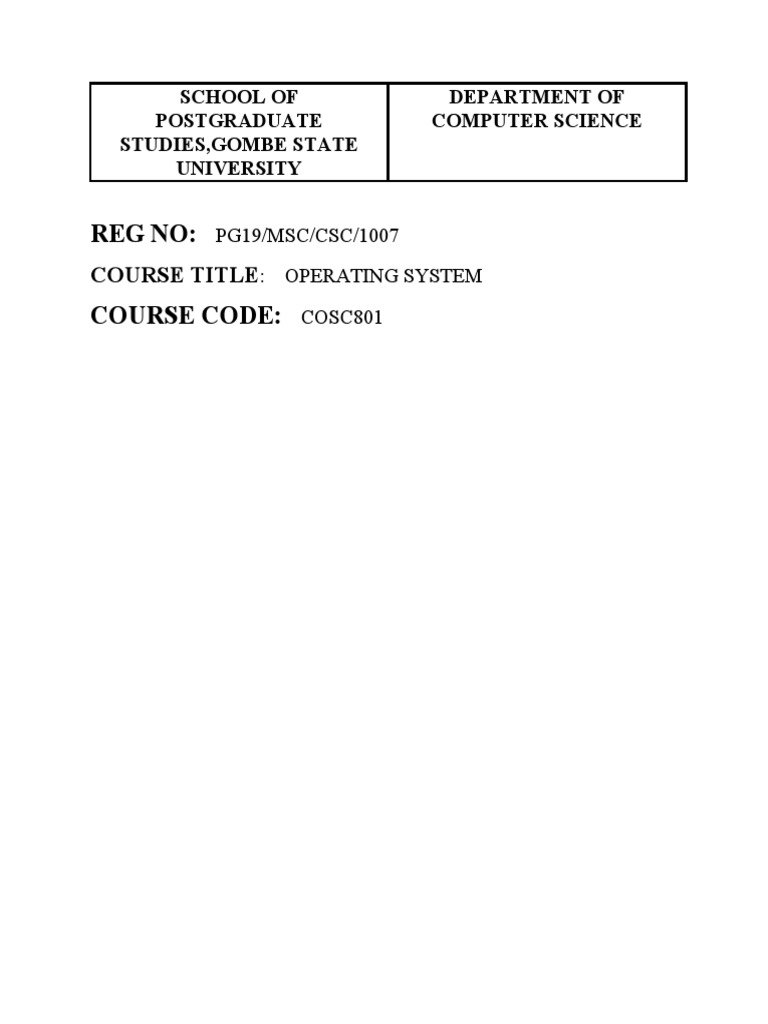 Reg No: Course Code | PDF | Thread (Computing) | Process (Computing)