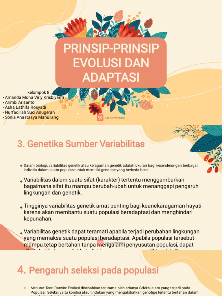 Prinsip-Prinsip Evolusi Dan Adaptasi | PDF | Sains & Matematika