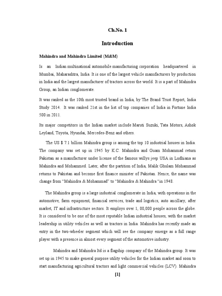 Mahindra And Mahindra Finance Pdf Business Automotive Equipment