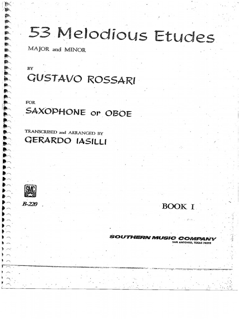 Gustavo Rossari - 53 Melodious Etudes For Saxophone or Oboe | PDF