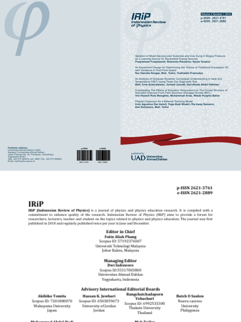 2019 - Jurnal - IRiP | PDF | Multiple Choice | Heat