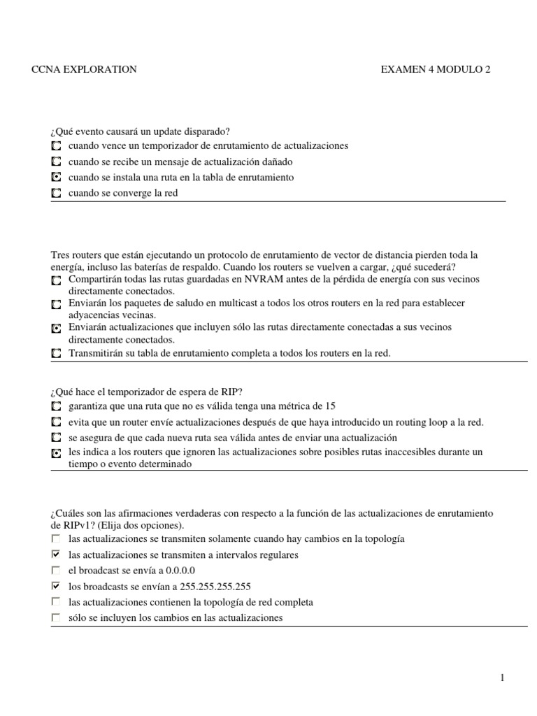 Examen 4 Modulo 2 Pdf Enrutador Computación Enrutamiento