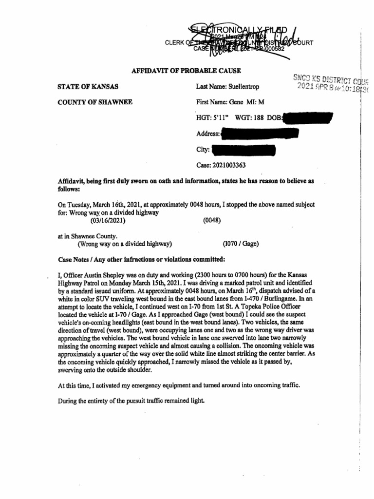 Affidavit of Probable Cause | PDF