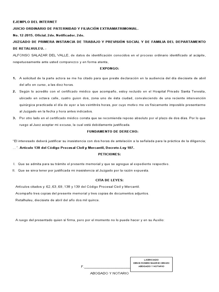 Incomparecencia Del Actor y Demandado | PDF | Judicaturas | Política