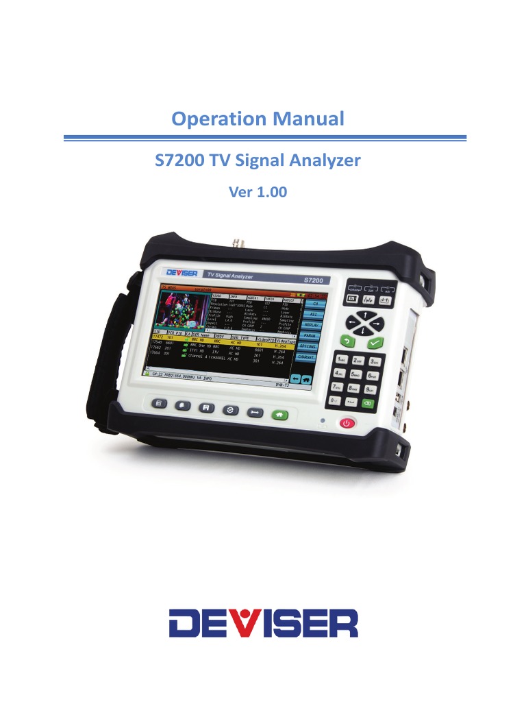 DEVISER S7200 - Manual | PDF | Electromagnetic Interference | Orthogonal Frequency Division ...