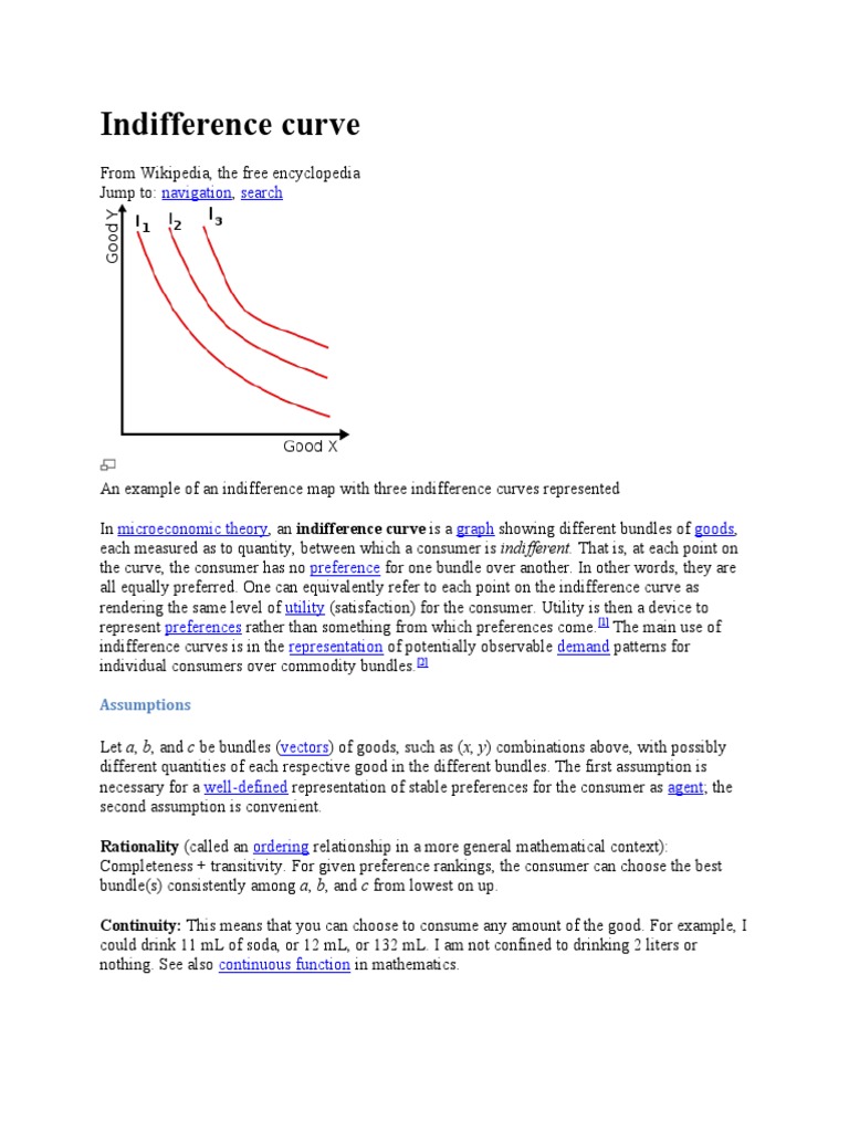 Indifference Curve | PDF | Economic Theories | Economics
