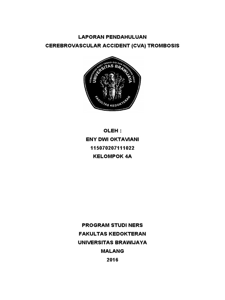 LP CVA Trombosis | PDF | Pengembangan Diri | Kesehatan Holistik