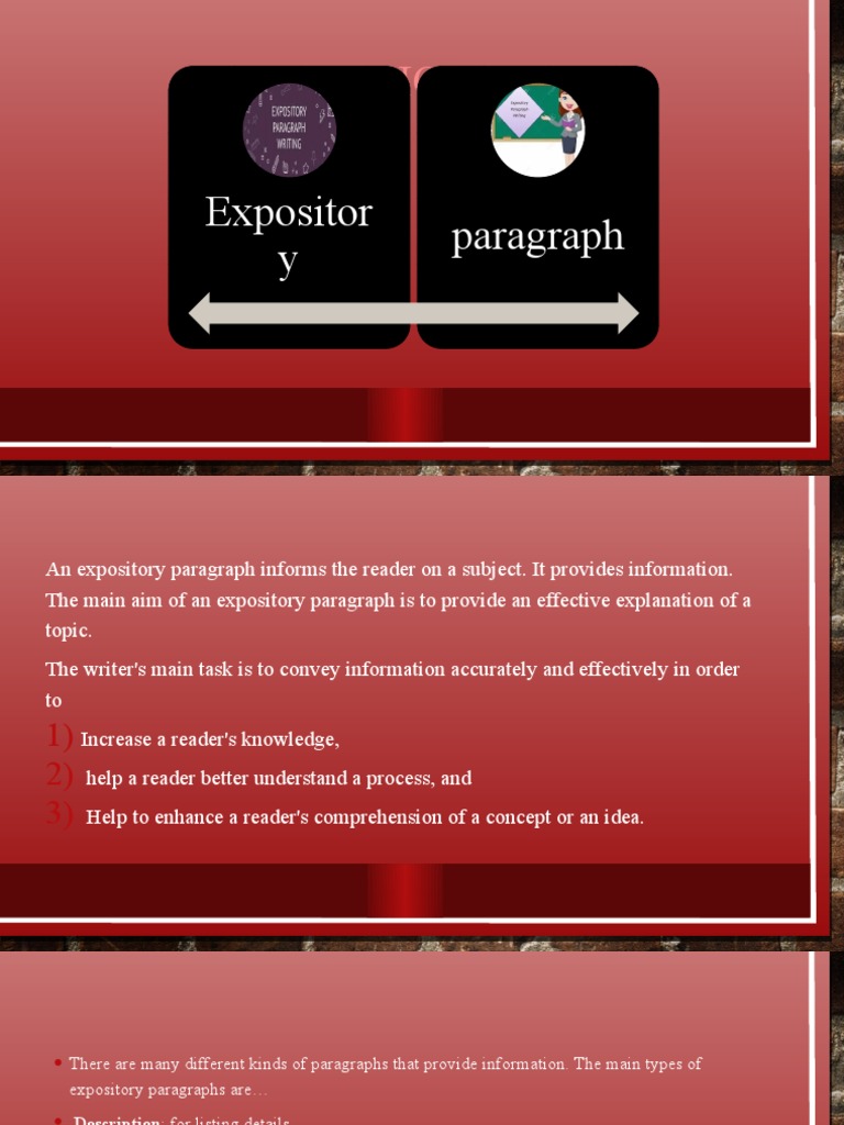 Week 11 Expository (Descriptive) Paragraph | PDF | Thesis | Paragraph