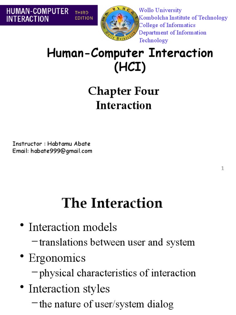 HCI-chapter 4 | PDF | Menu (Computing) | Window (Computing)