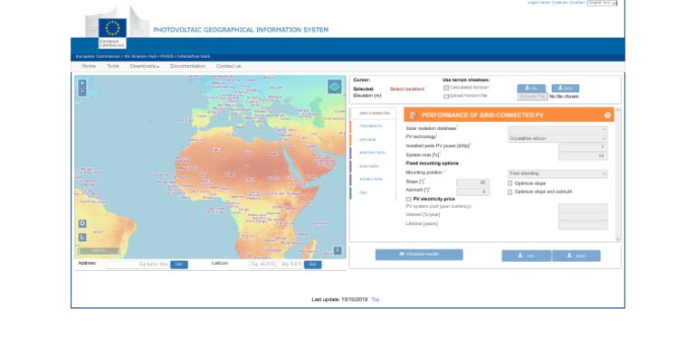 JRC Photovoltaic Geographical Information System (PVGIS) - European ...