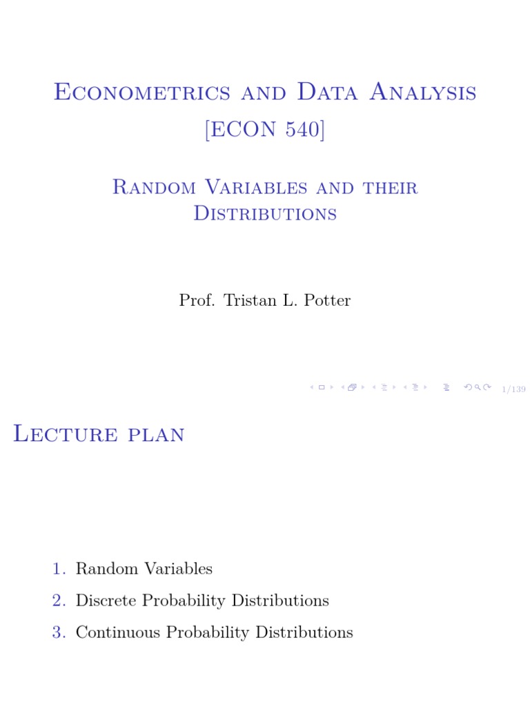 Random Variables and Their Distributions (Lectures 3, 4) | PDF | Probability Distribution ...