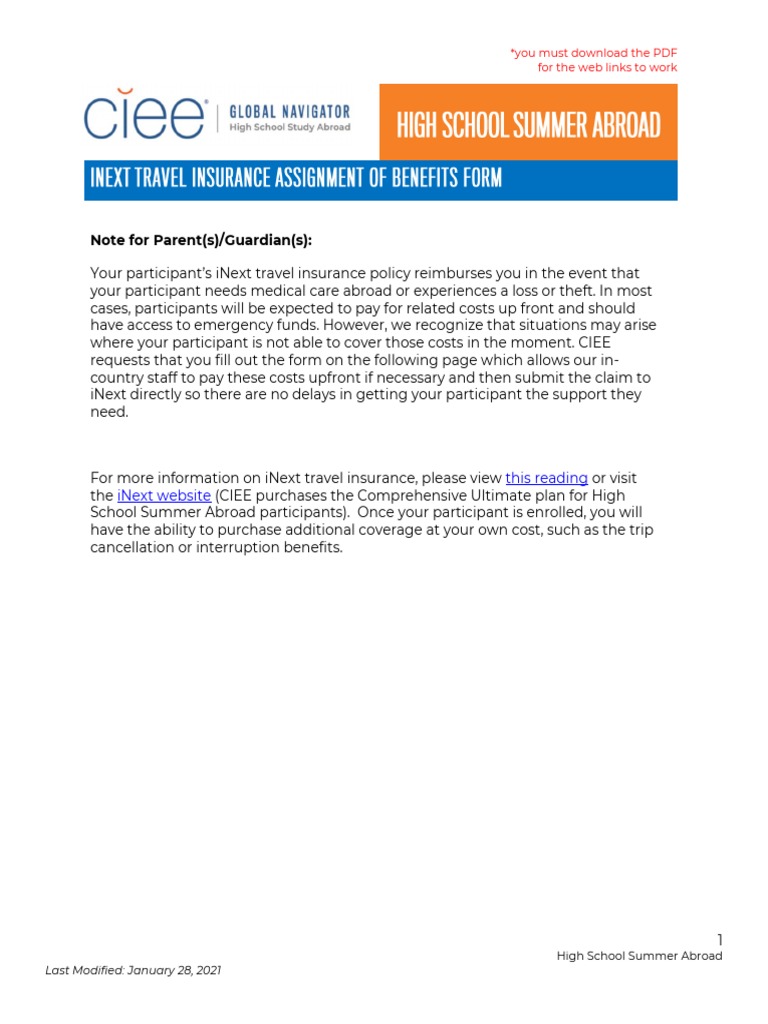 Inext Assignment of Benefits Form 1.28.2021 | PDF | Fraud | Fine (Penalty)