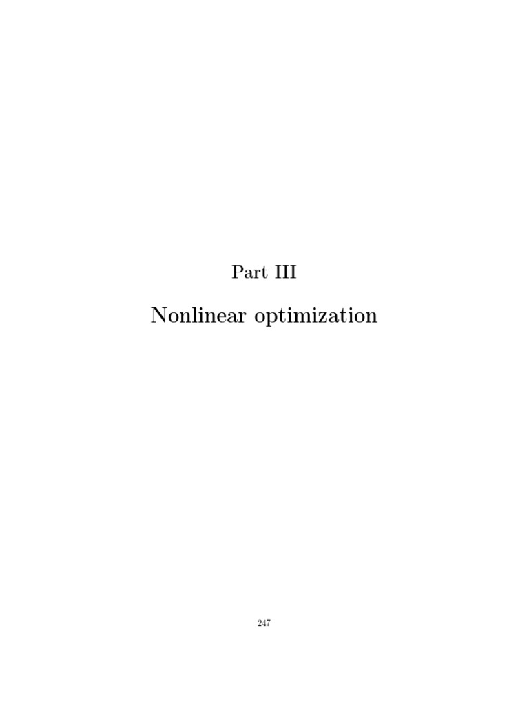 Part 3 Nonlinear Op Tim Ization | PDF | Mathematical Optimization | Linear Programming