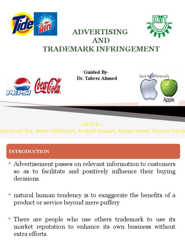 Advertising and Trademark Infringement | PDF | Trademark | Intellectual ...