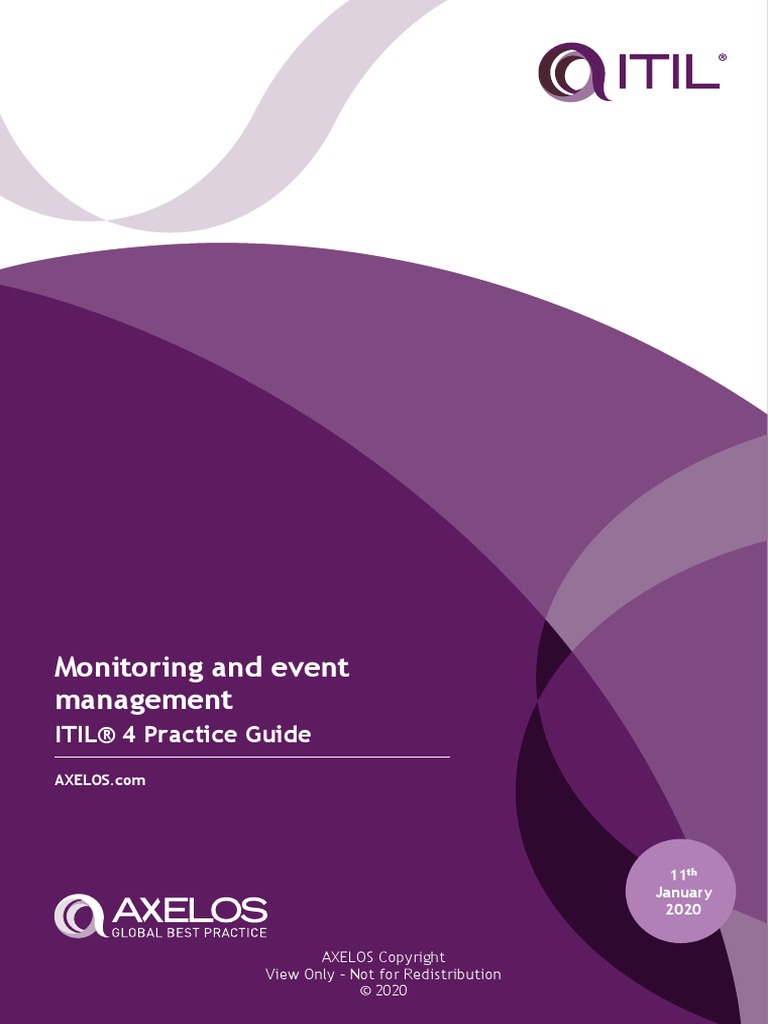 Monitoring and Event Management: ITIL® 4 Practice Guide | PDF ...