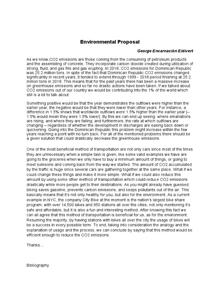 Environmental Proposal: George Encarnación Eldivert | PDF | Greenhouse ...