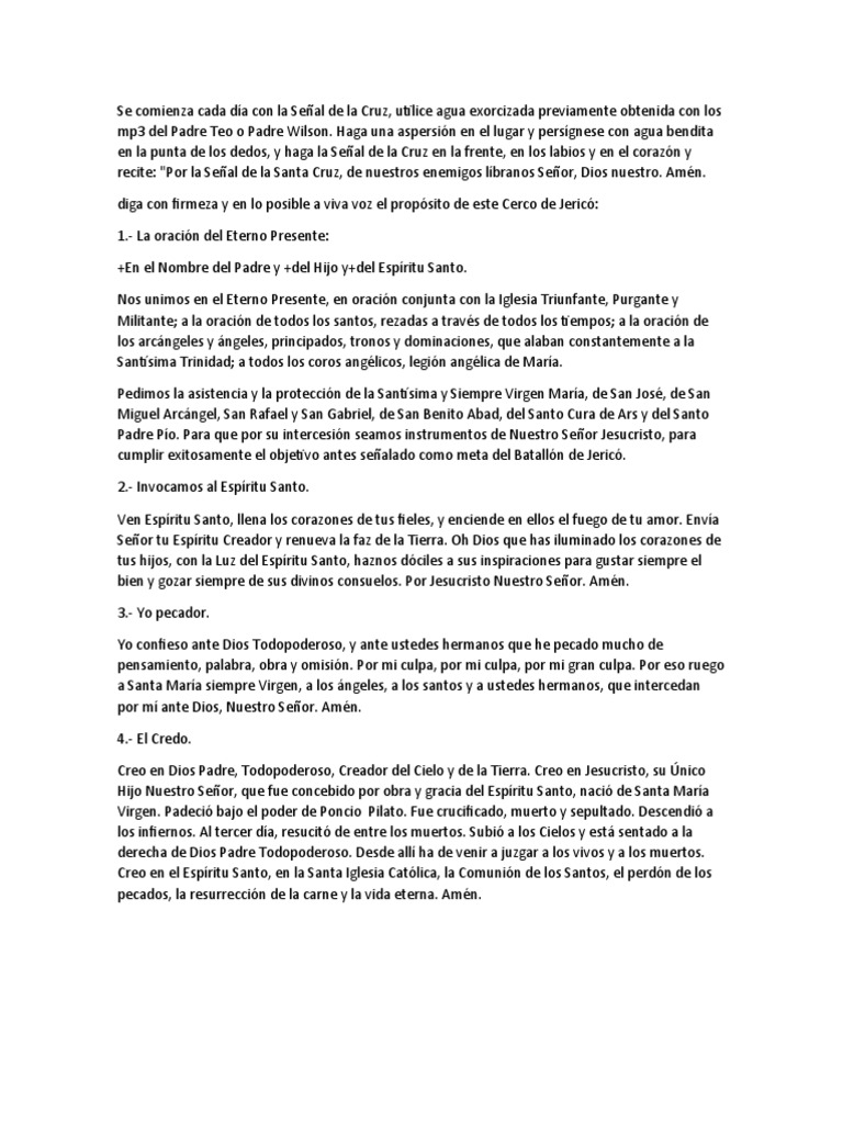 Oracion Cerco de Jerico | PDF | Arca de la Alianza | María, madre de Jesús