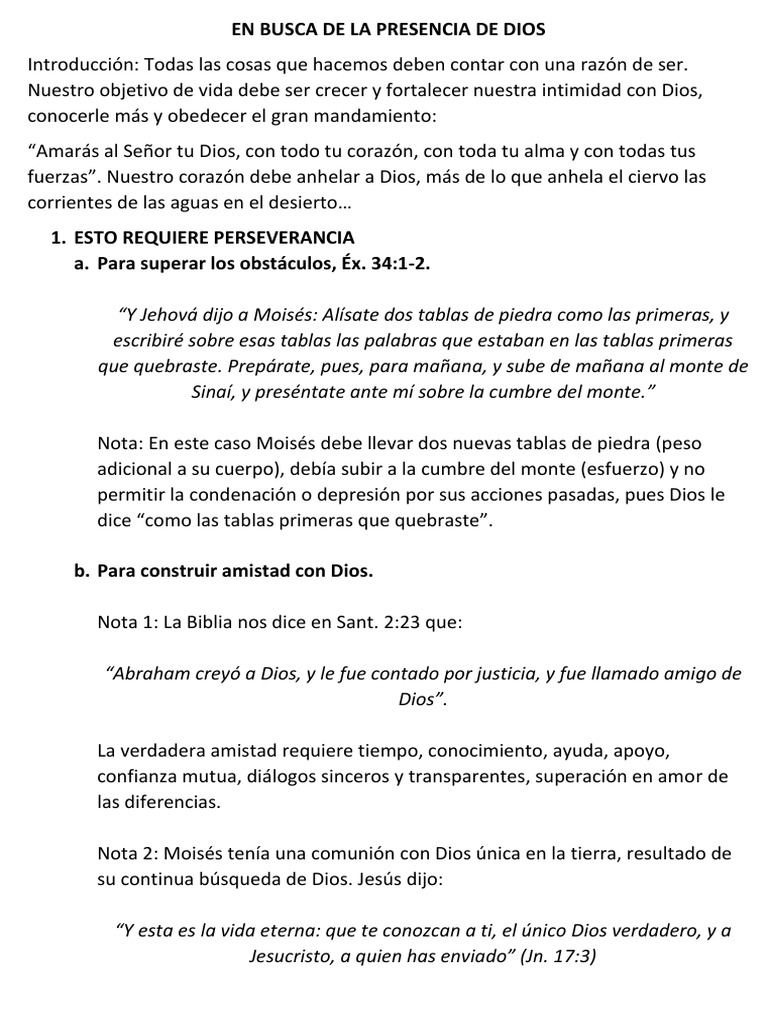 En Busca de La Presencia de Dios | PDF | Moisés | Dios