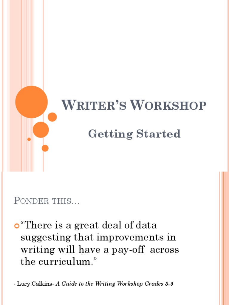 Writers Workshop | PDF | Teachers | Curriculum