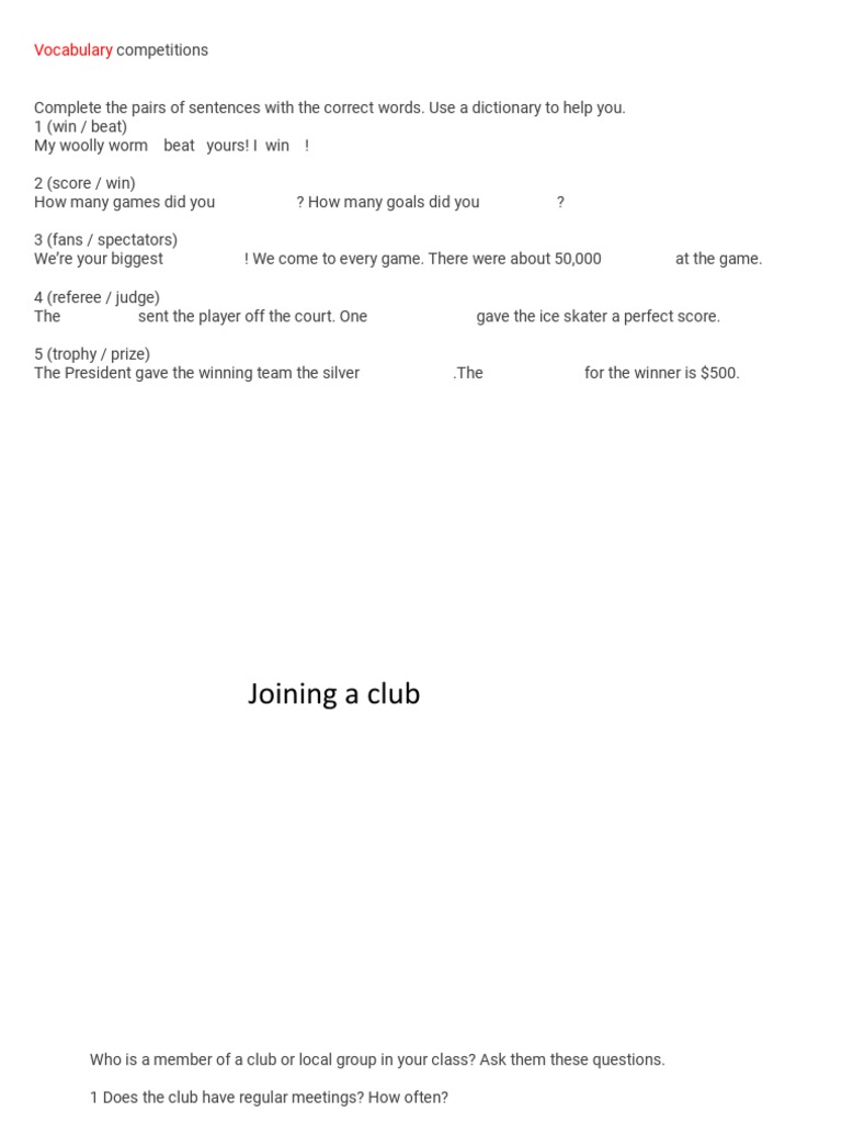 Clubs - Writing An Ad 2 (Autoguardado) | PDF | Human Communication ...