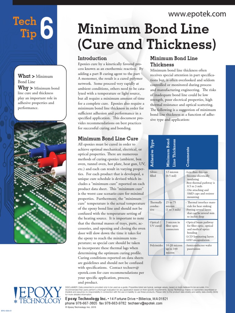Tech Tip 6 - Minimum Bond Line | PDF | Epoxy | Materials