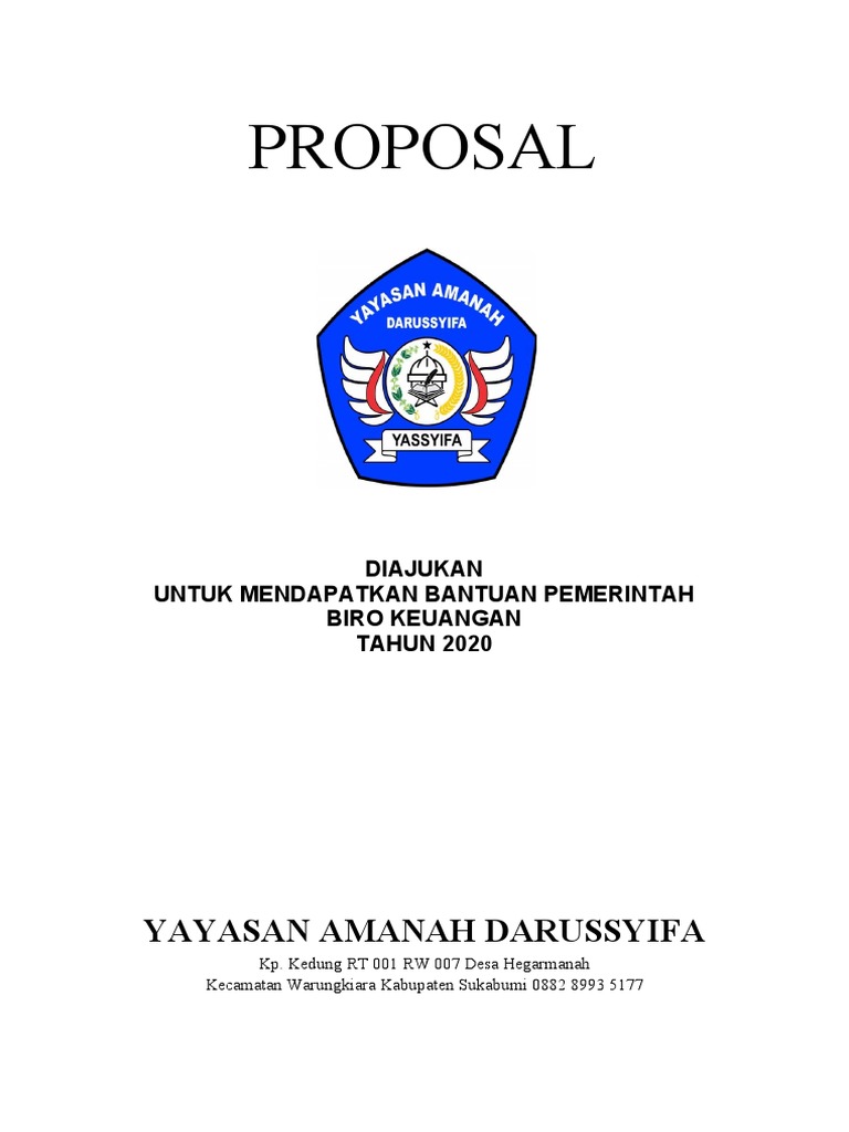 Proposal ATK Amanah Darussyifa | PDF