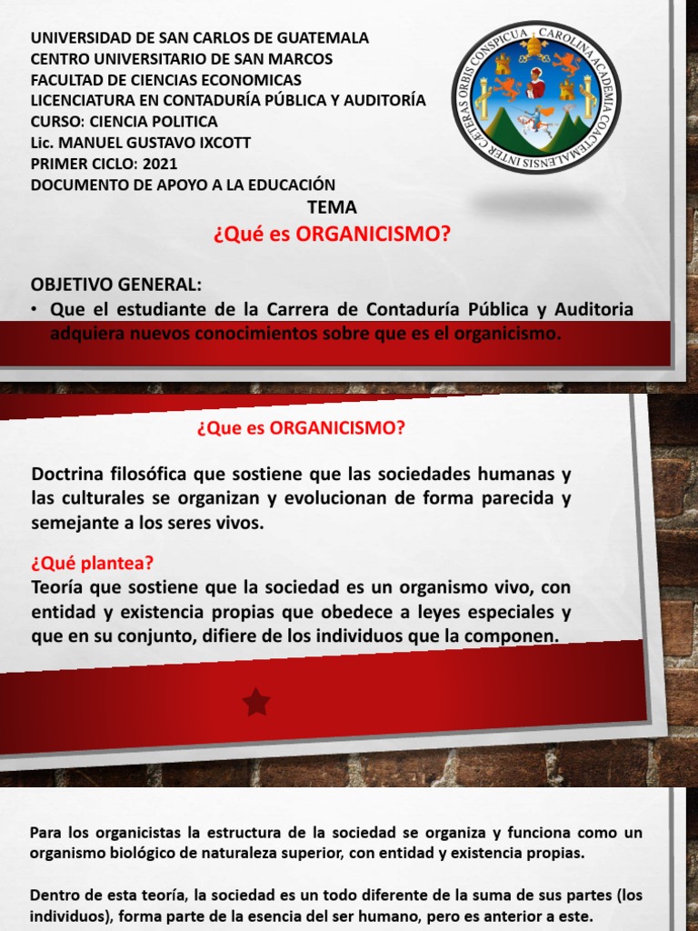 ¿Qué es el Organicismo? Definición y Teoría | PDF | Evolución | Organismos