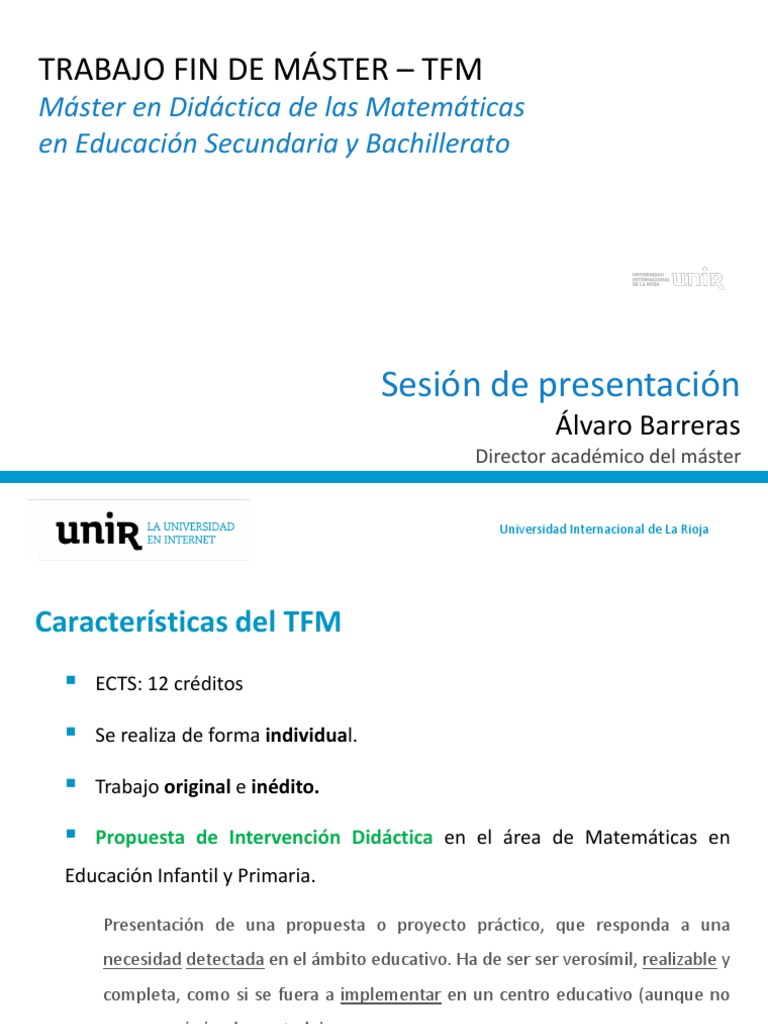 MDMESB 1405 Presentacion+Propuesta TFM | PDF | Science | Ciencia y Tecnología
