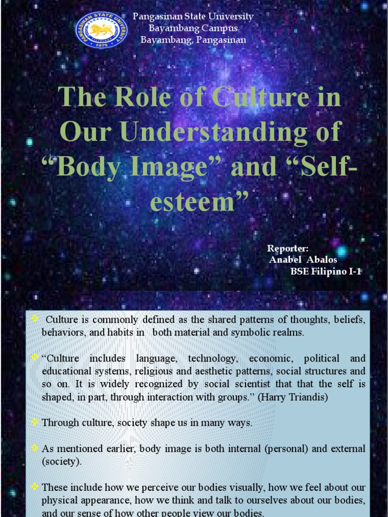 The Role of Culture in Our Understanding of "Body Image" and "Self-Esteem" | PDF | Body ...