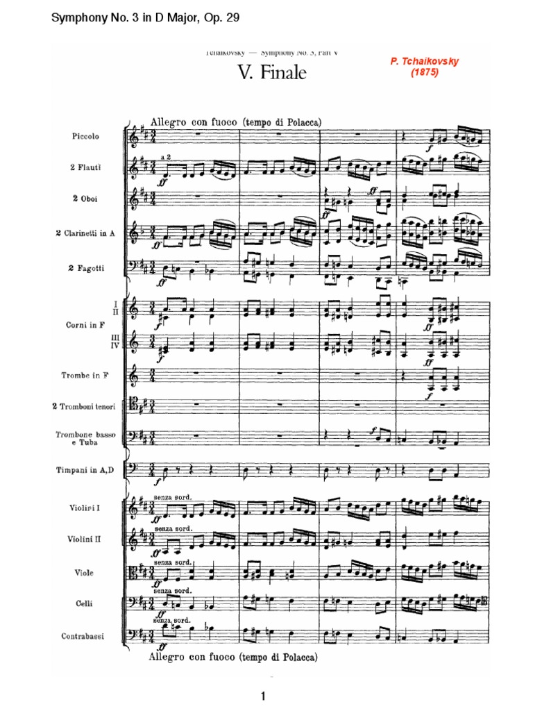 Tchaikovsky's Symphony No. 3 Overview | PDF | Pyotr Ilyich Tchaikovsky ...