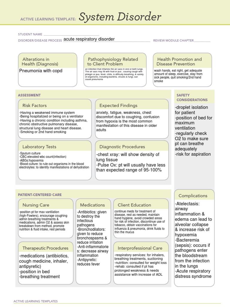 PneumoniaSystem Disorder | PDF | Respiratory Diseases | Pneumonia