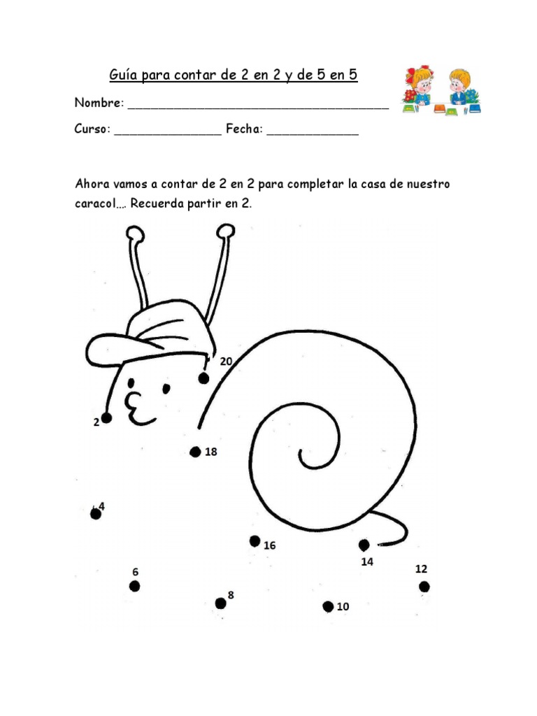 Guia de Trabajo Contando de 2 en 2 y de 5 en 5 | PDF | Hogar ...