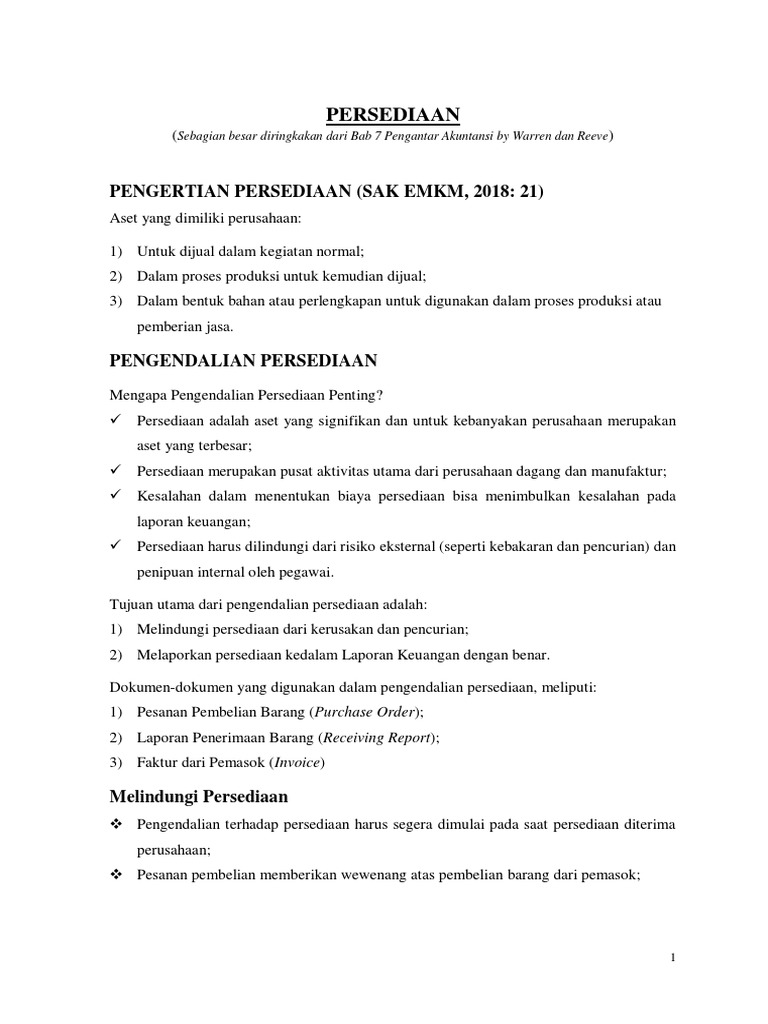 PERSEDIAAN | PDF