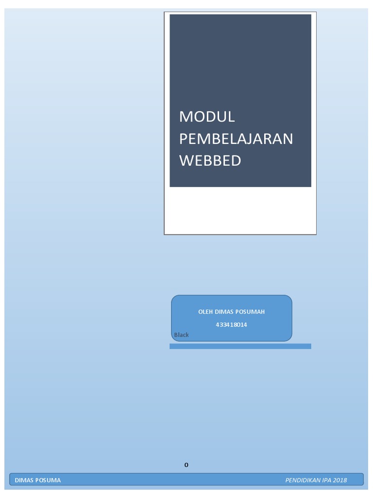 Modul Model Pemberlajaran Webbed | PDF | Seni | Komputer