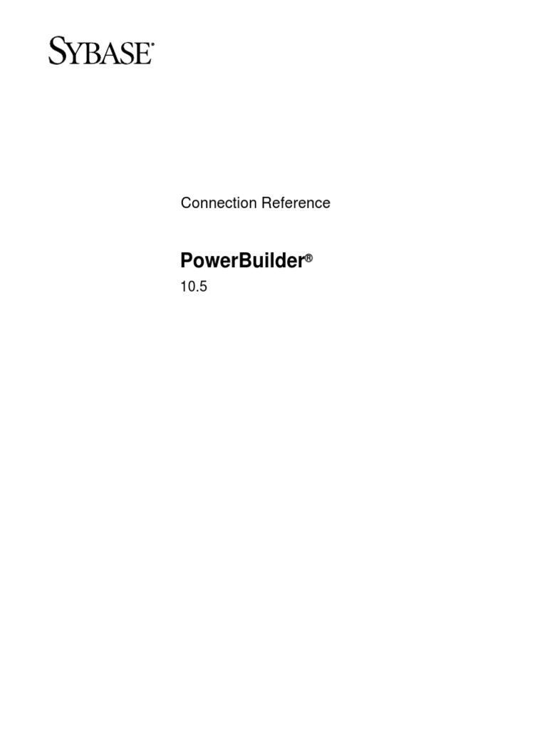 PowerBuilder Connection Reference 10.5 | PDF | Databases | Oracle Database