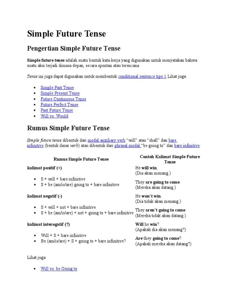 DARING Simple Future Tense B. Inggris | PDF