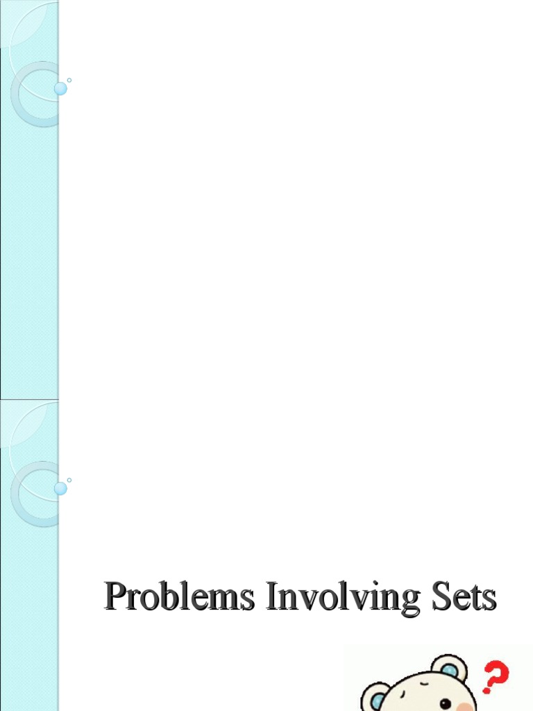 Problems Involving Sets | PDF | Science | Science And Technology