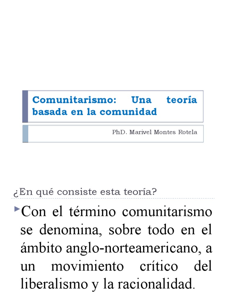 5 Comunitarismo, Teoría Ética Del Cuidado | PDF | Liberalismo ...