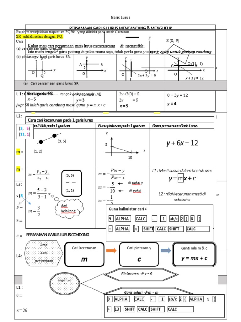 Nota Garis Lurus | PDF