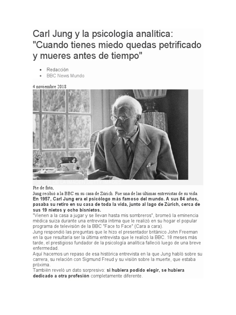 Carl Jung y La Psicología Analítica | PDF | Carl Jung | Sigmund Freud