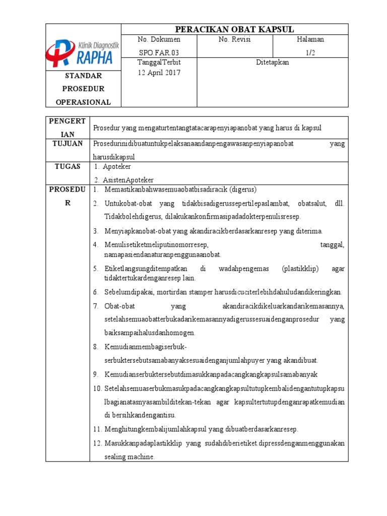 Peracikan Obat Kapsul | PDF