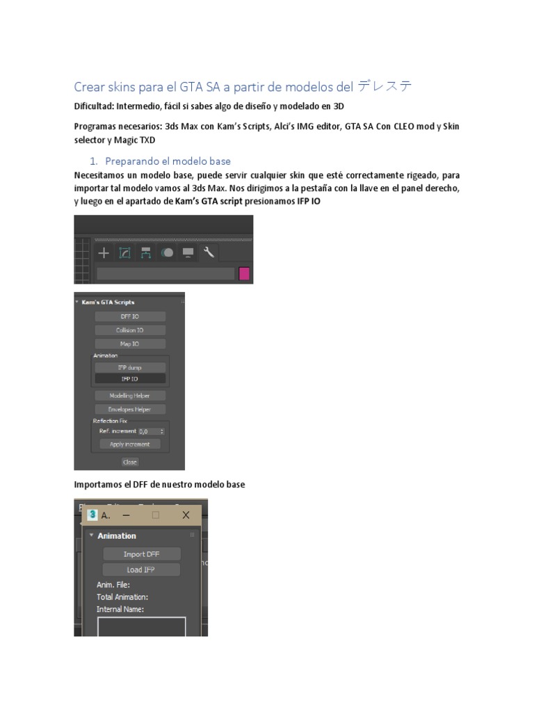 Crear Skins Para El GTA SA a Partir de Modelos Del デレステ 1 | PDF ...