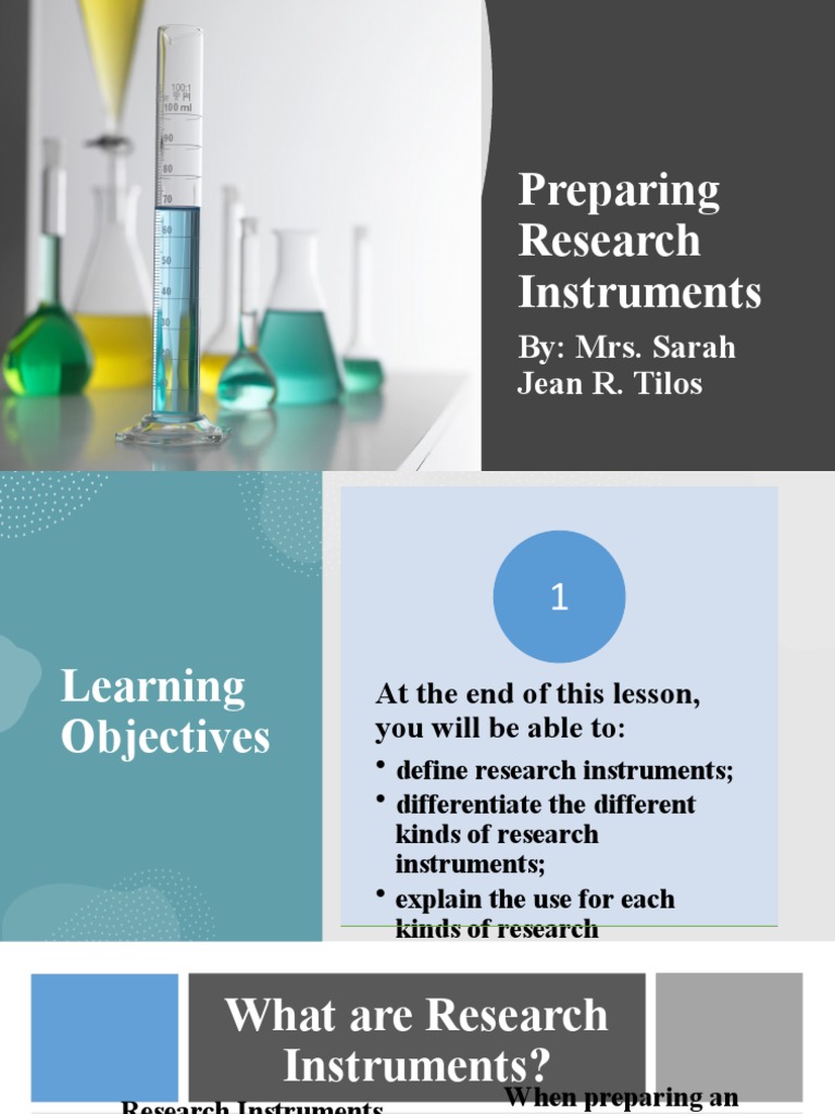 Preparing Research Instruments | PDF | Survey Methodology | Questionnaire