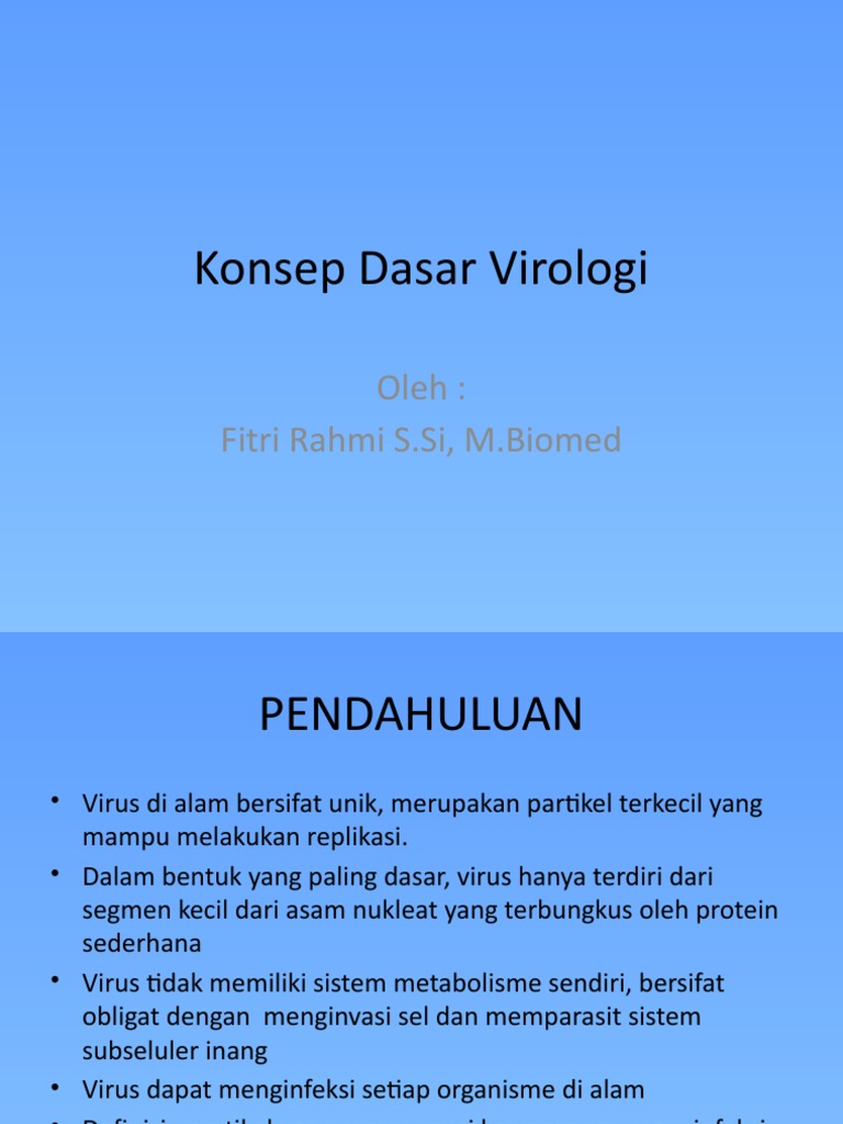 Dasar-Dasar Virologi dan Struktur Virus | PDF | Sains & Matematika