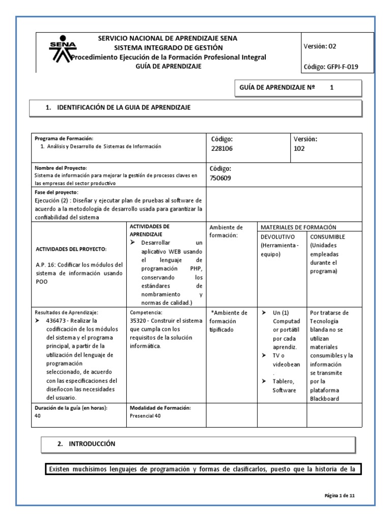 Guia de Aprendizaje PHP | PDF | Lenguaje de programación | Php