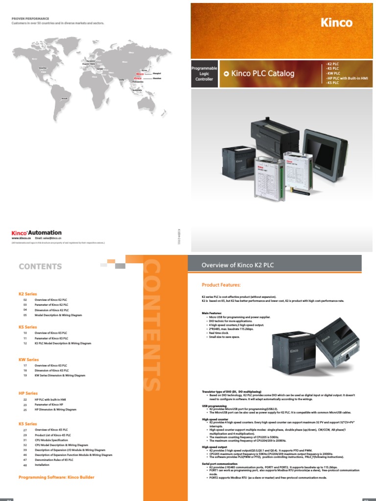 Kinco PLC Catalog: Automation | PDF | Programmable Logic Controller ...