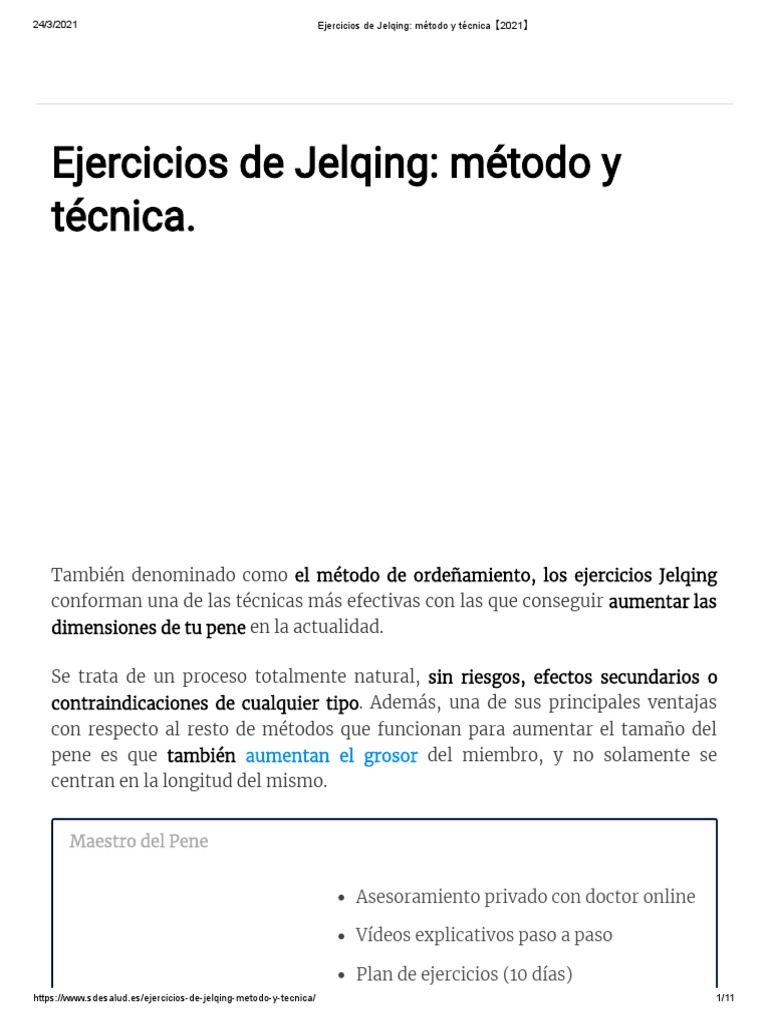 Ejercicios de Jelqing - método y técnica【2021】 | PDF | Naturaleza ...